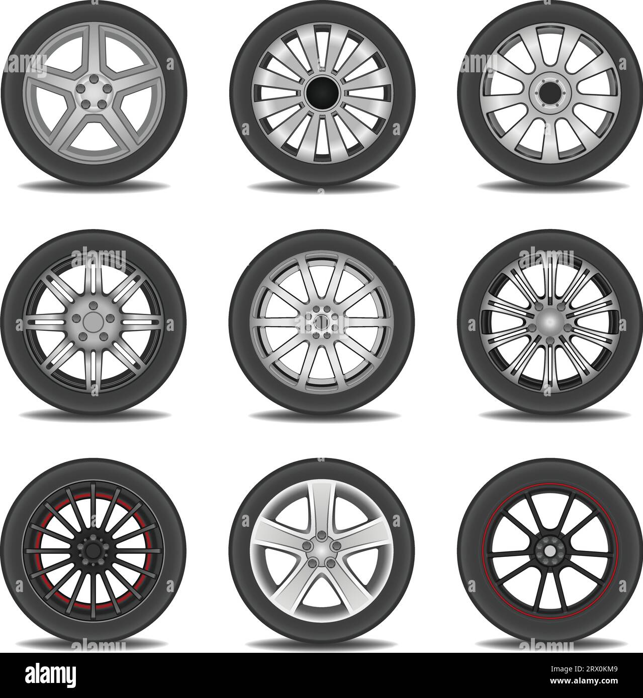 Layered vector illustration of different Tires Stock Vector Image & Art ...