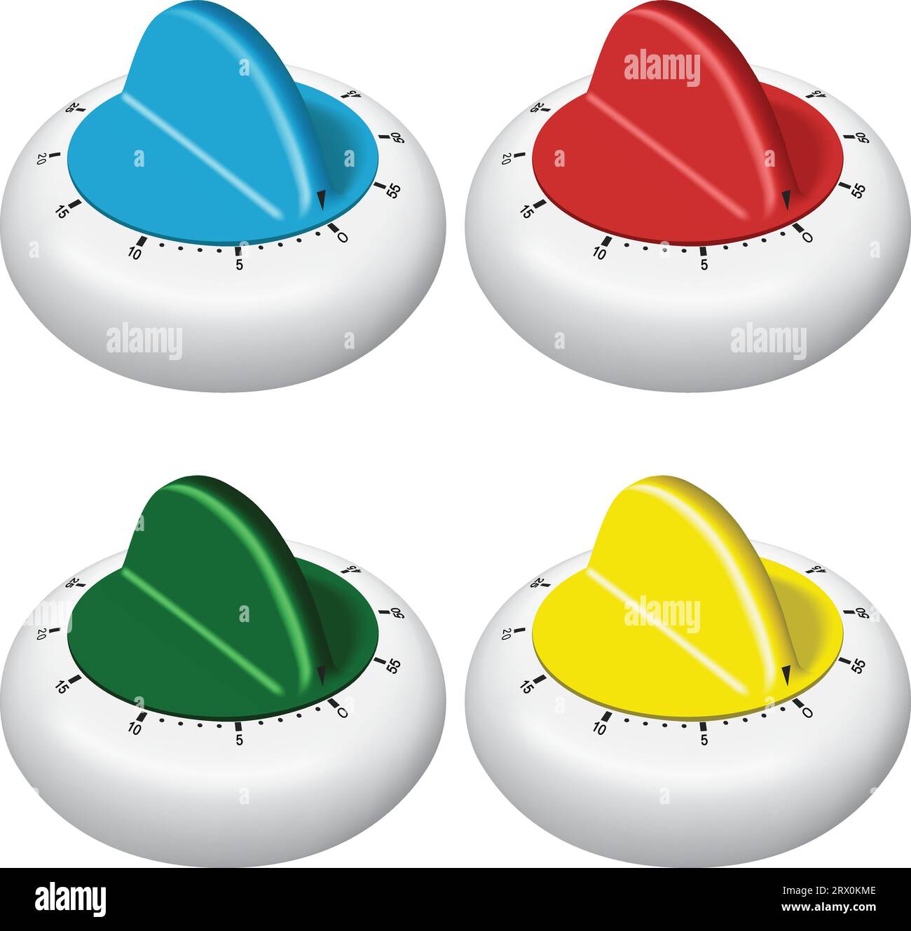 Layered Vector Illustration Of Timer With Different Color Stock Vector