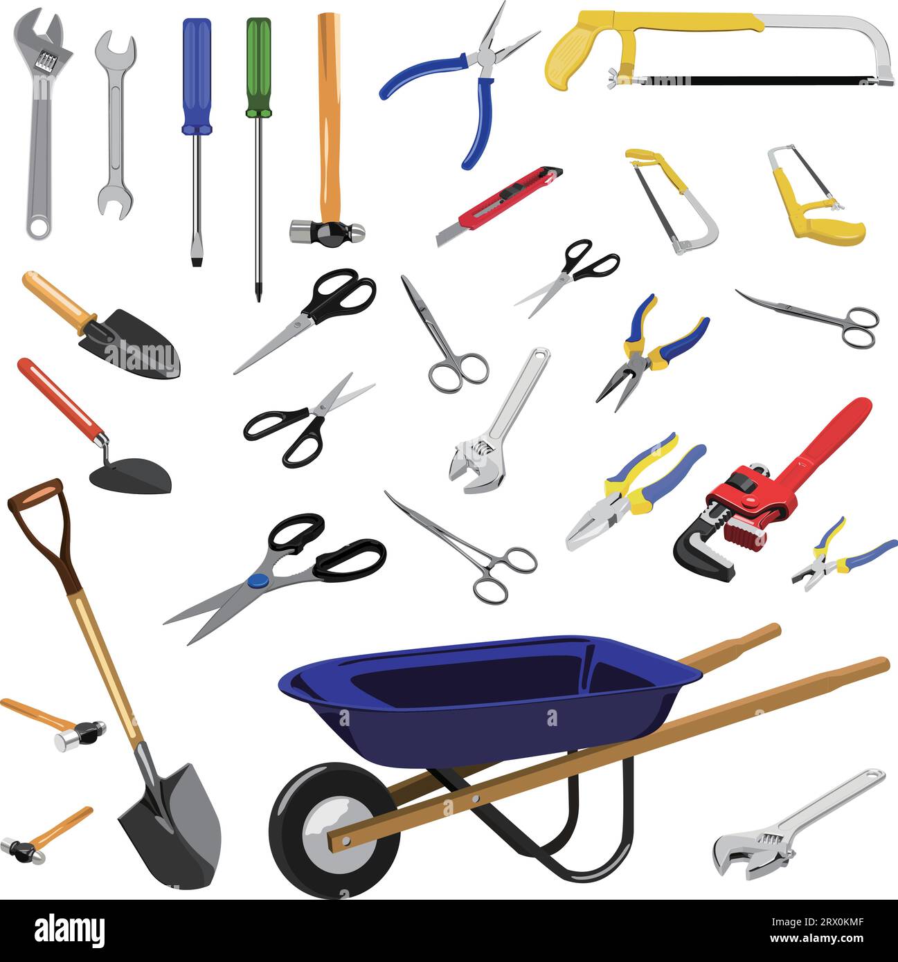 Vector illustration of various Tools Stock Vector Image & Art - Alamy
