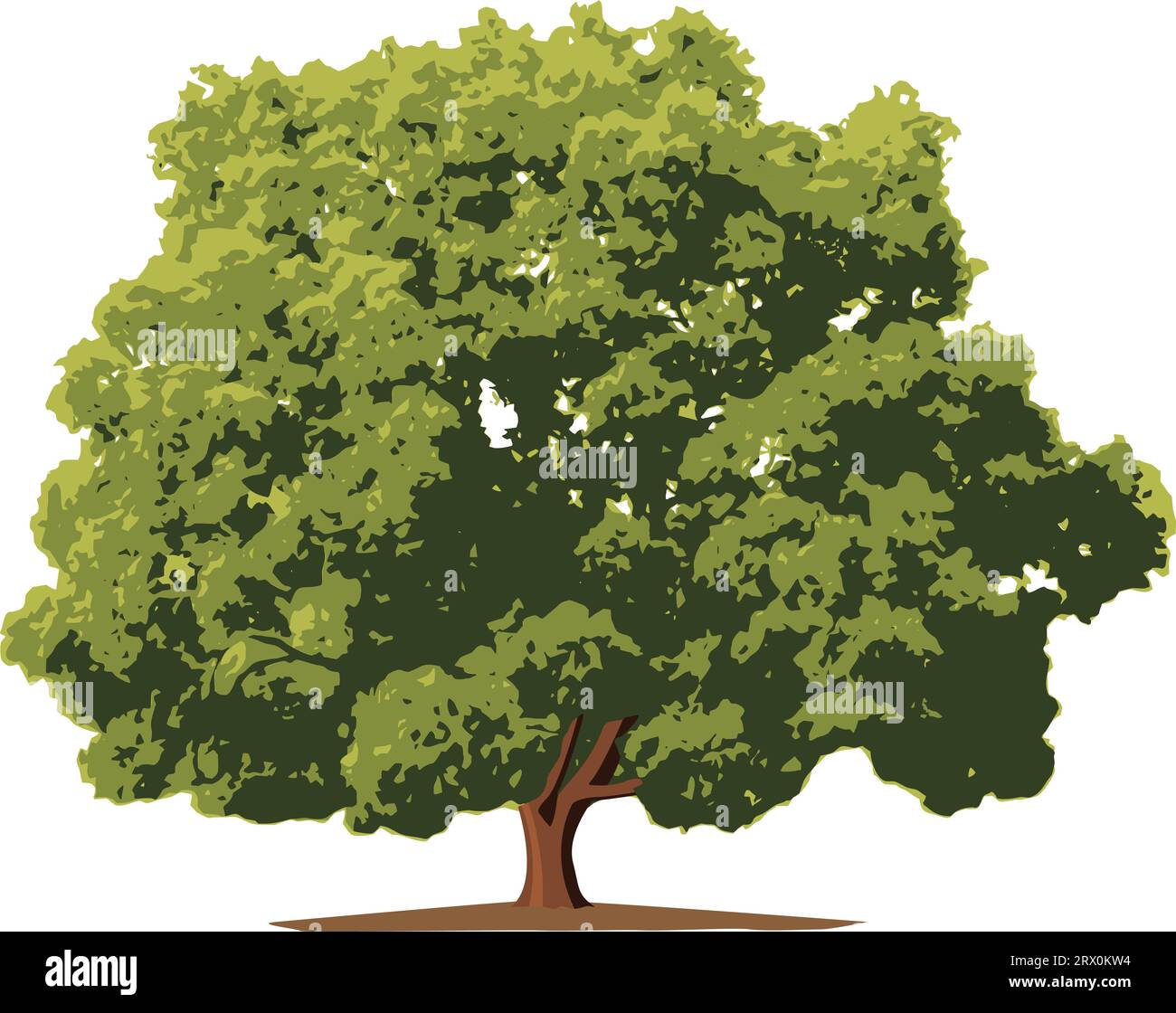 Layered vector illustration of isolated Tree Stock Vector Image & Art ...