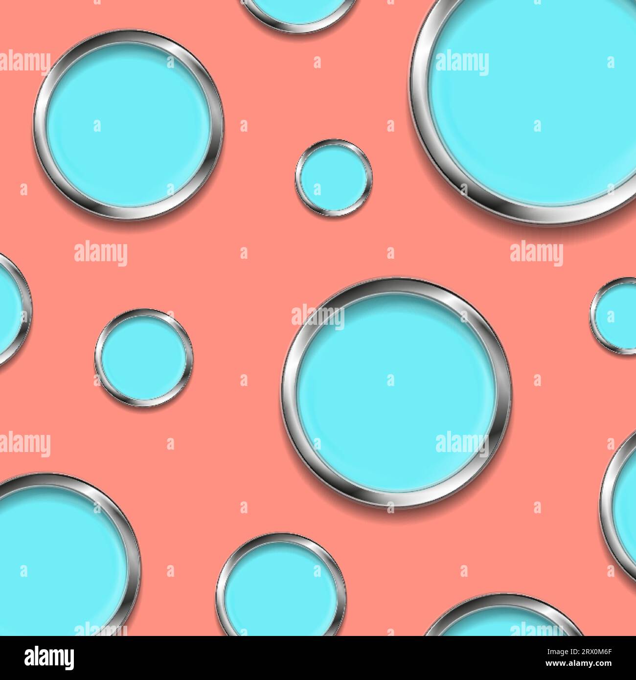 Minimal pastel abstract geometric background with metallic circles ...
