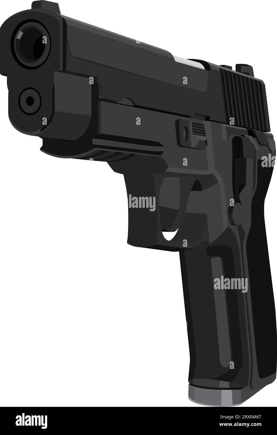 Vector illustration of Pistol Stock Vector Image & Art - Alamy