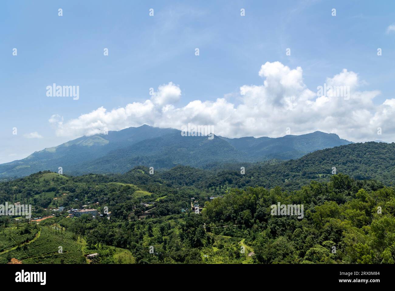 Amazing nature scenery Wayanad Kerala beautiful cloudy sky with green ...