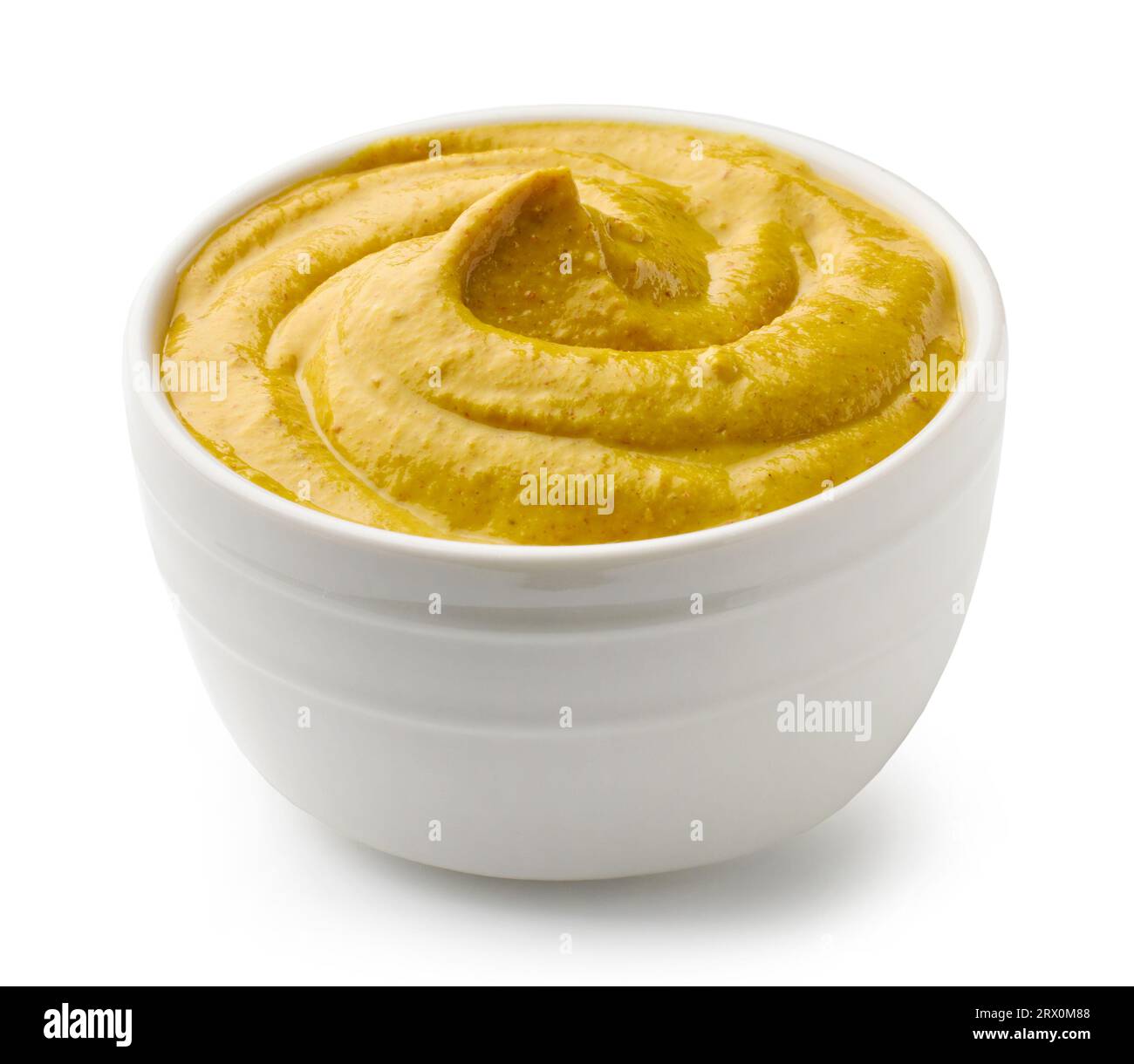 bowl of mustard isolated on white background Stock Photo - Alamy