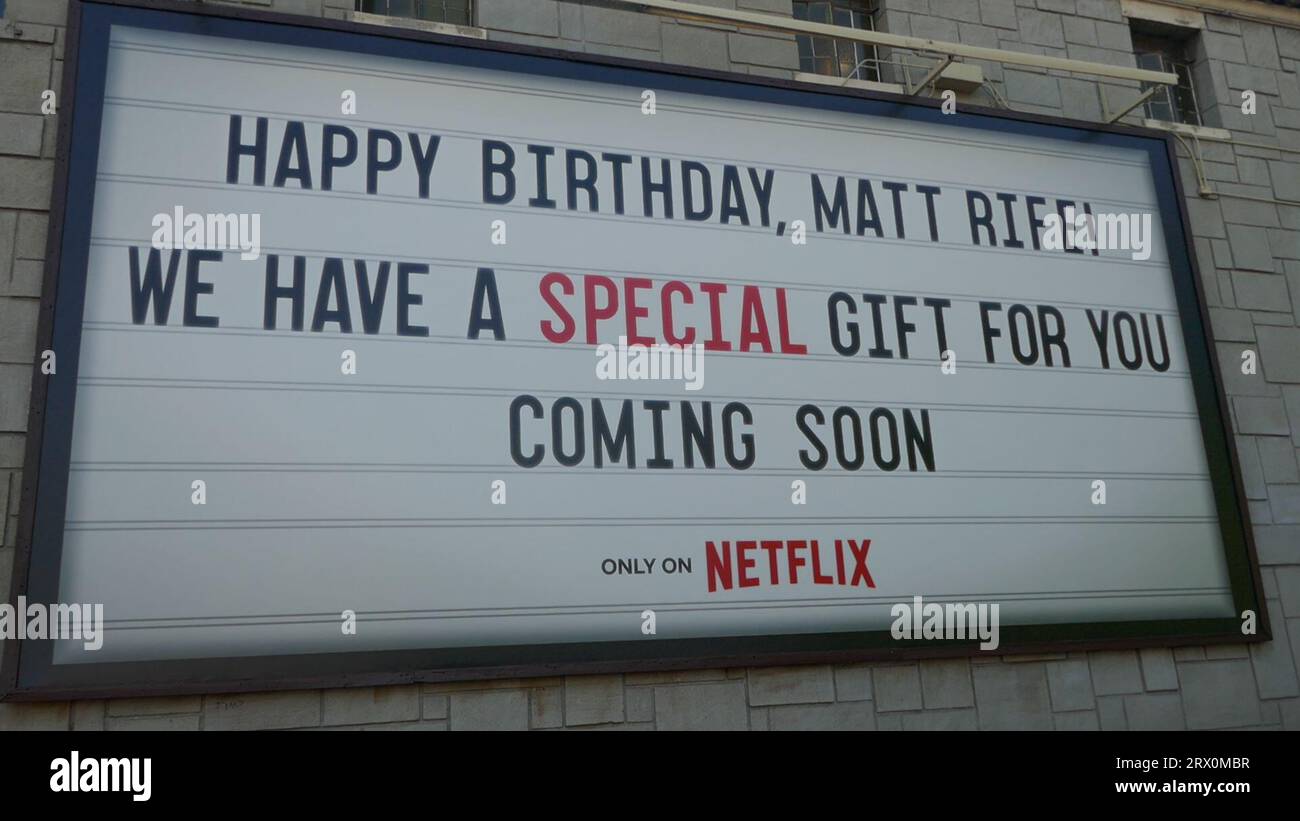 Los Angeles, California, USA 21st September 2023 Happy Birthday Matt ...