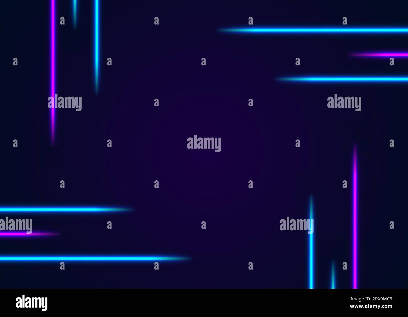 Blue and purple neon lines abstract tech background. Vector retro ...