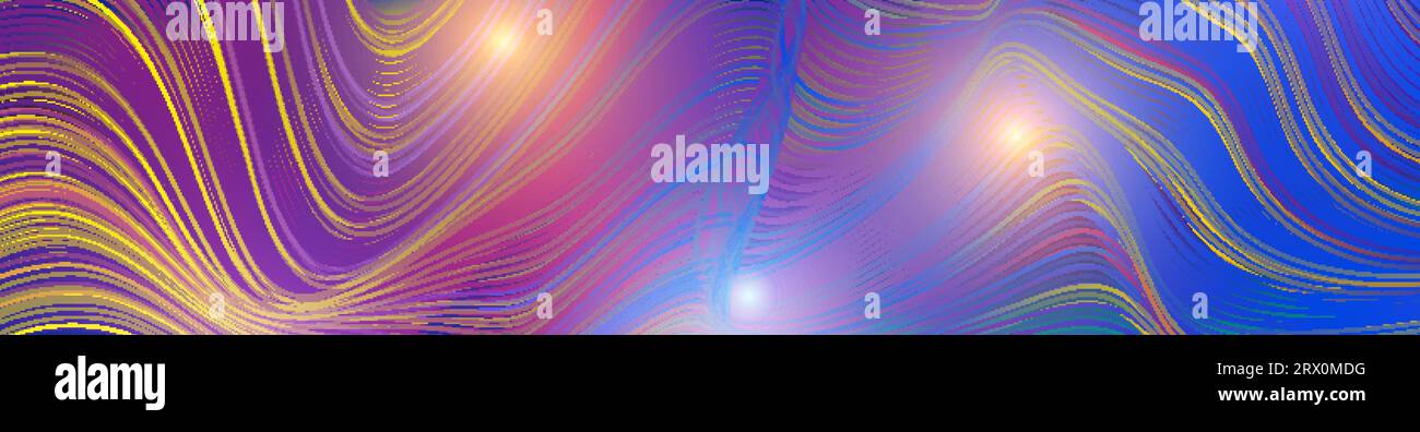 Colorful liquid flowing refracted waves abstract background. Vector ...