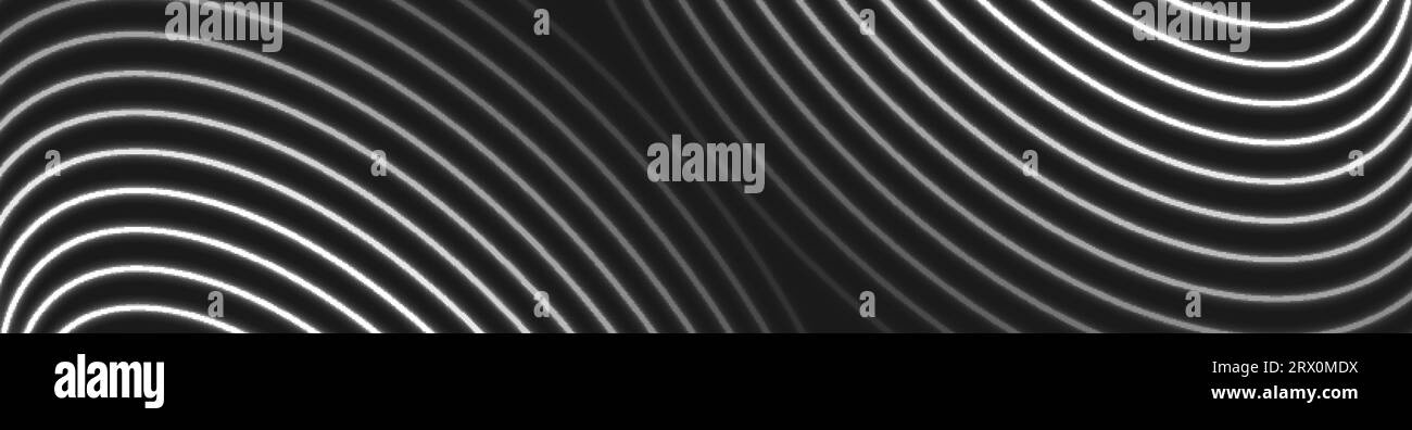 Monochrome white neon laser waves concept illustration. Elegant wavy ...