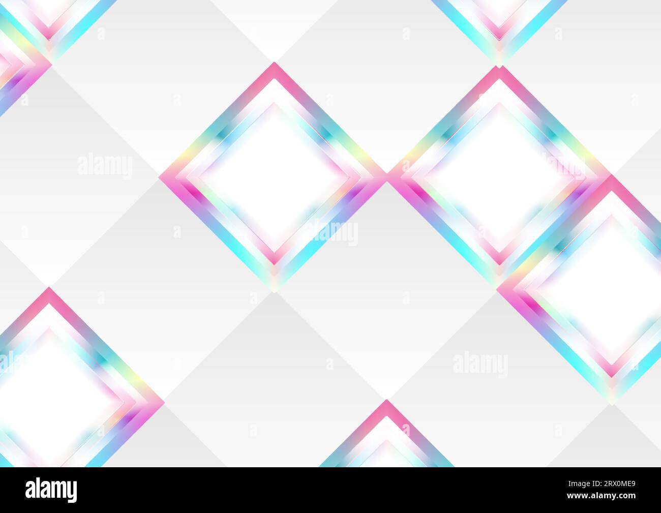 Holographic glossy squares abstract tech background. Vector ...