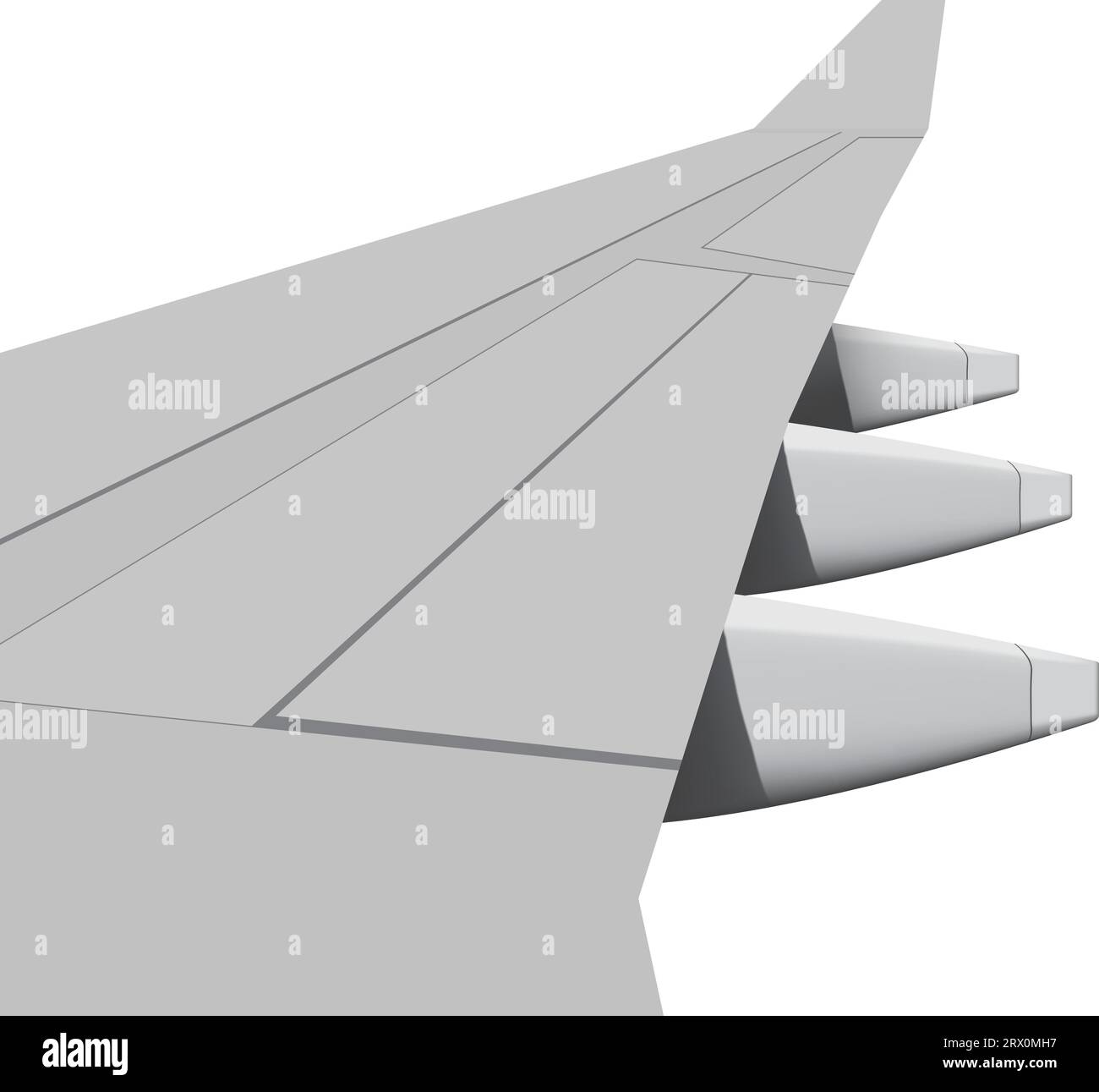 Layered vector illustration of isolated Aerofoil with white background ...