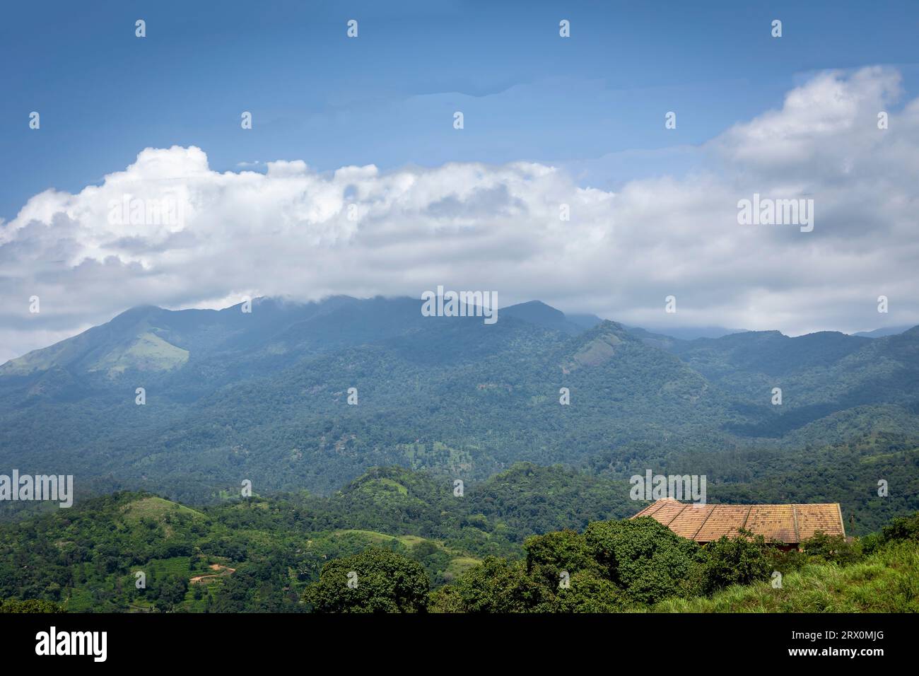 Amazing nature scenery Wayanad Kerala beautiful cloudy sky with green ...