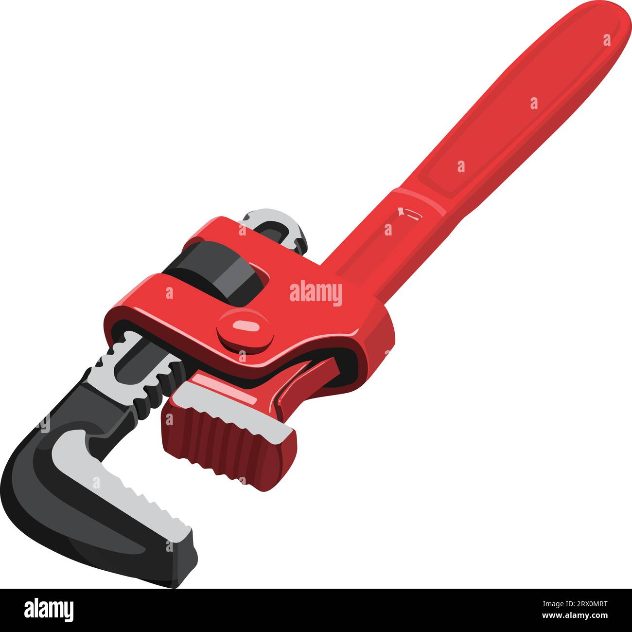 Vector illustration of isolated Pipe Wrench Stock Vector Image & Art - Alamy