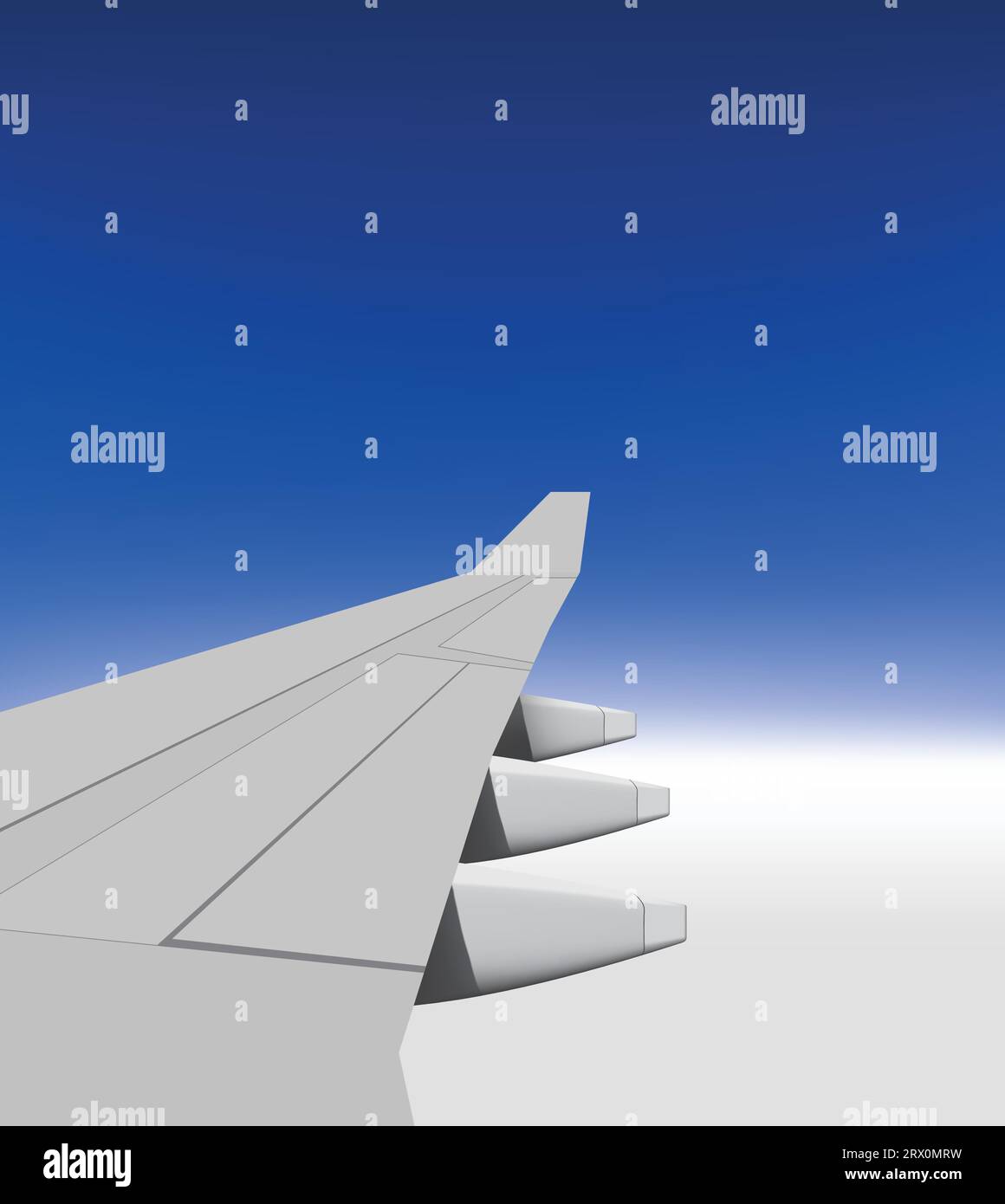 Layered vector illustration of Aerofoil with sky background Stock ...