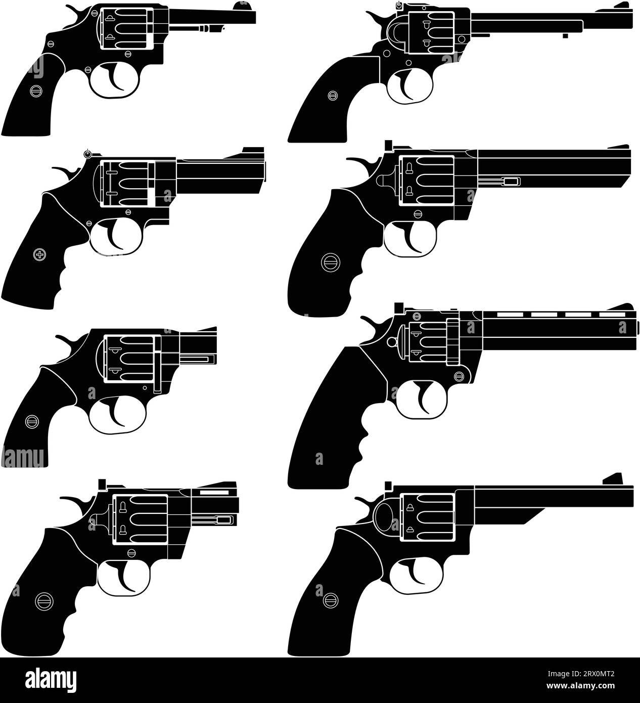 Layered vector illustration of collected Revolver Stock Vector Image ...
