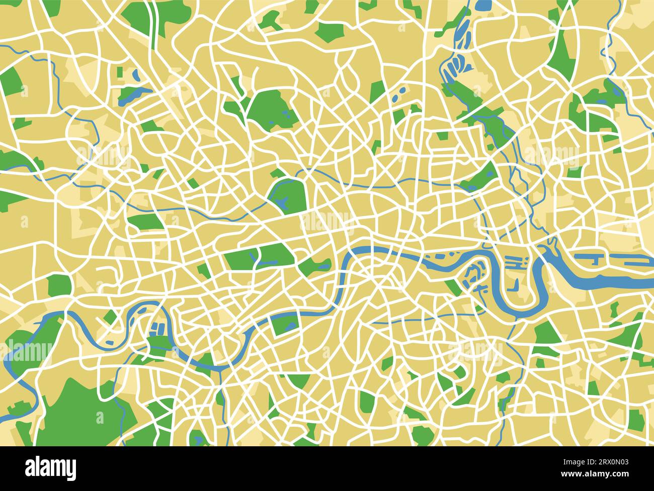 Layered vector illustration map of London Stock Vector Image & Art - Alamy
