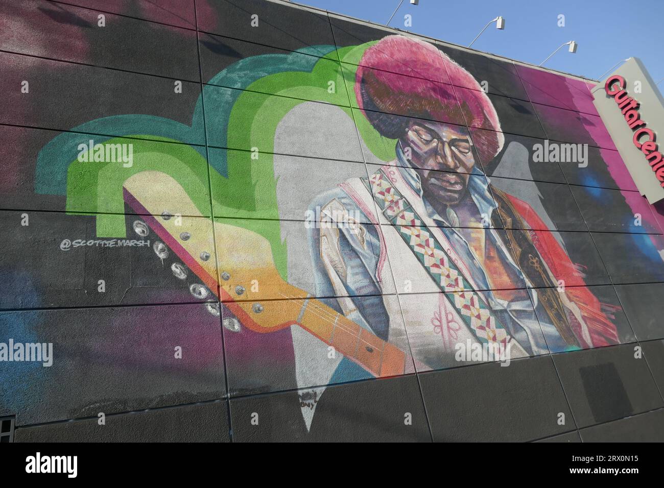 Los Angeles, California, USA 21st September 2023 Jimi Hendrix Street ...