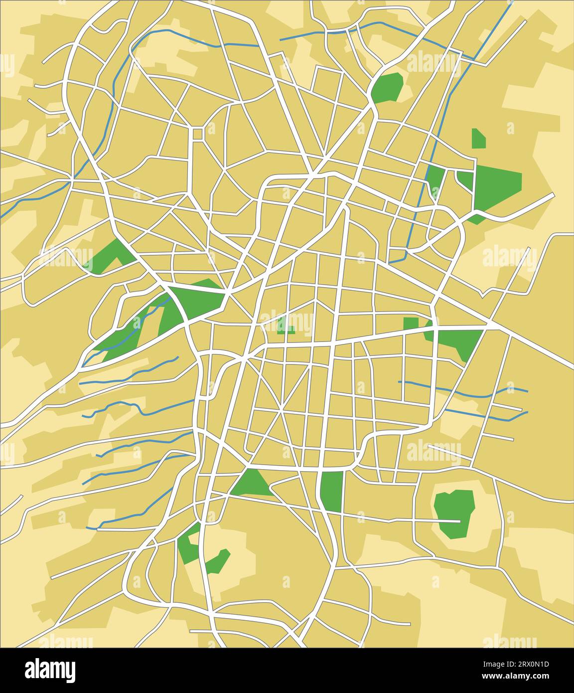 Layered vector illustration map of Mexico City Stock Vector Image & Art ...