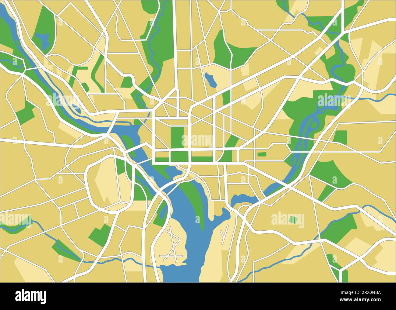 Layered vector illustration map of Washington DC Stock Vector Image ... Layered vector illustration map of Washington DC Stock Vector Image ...