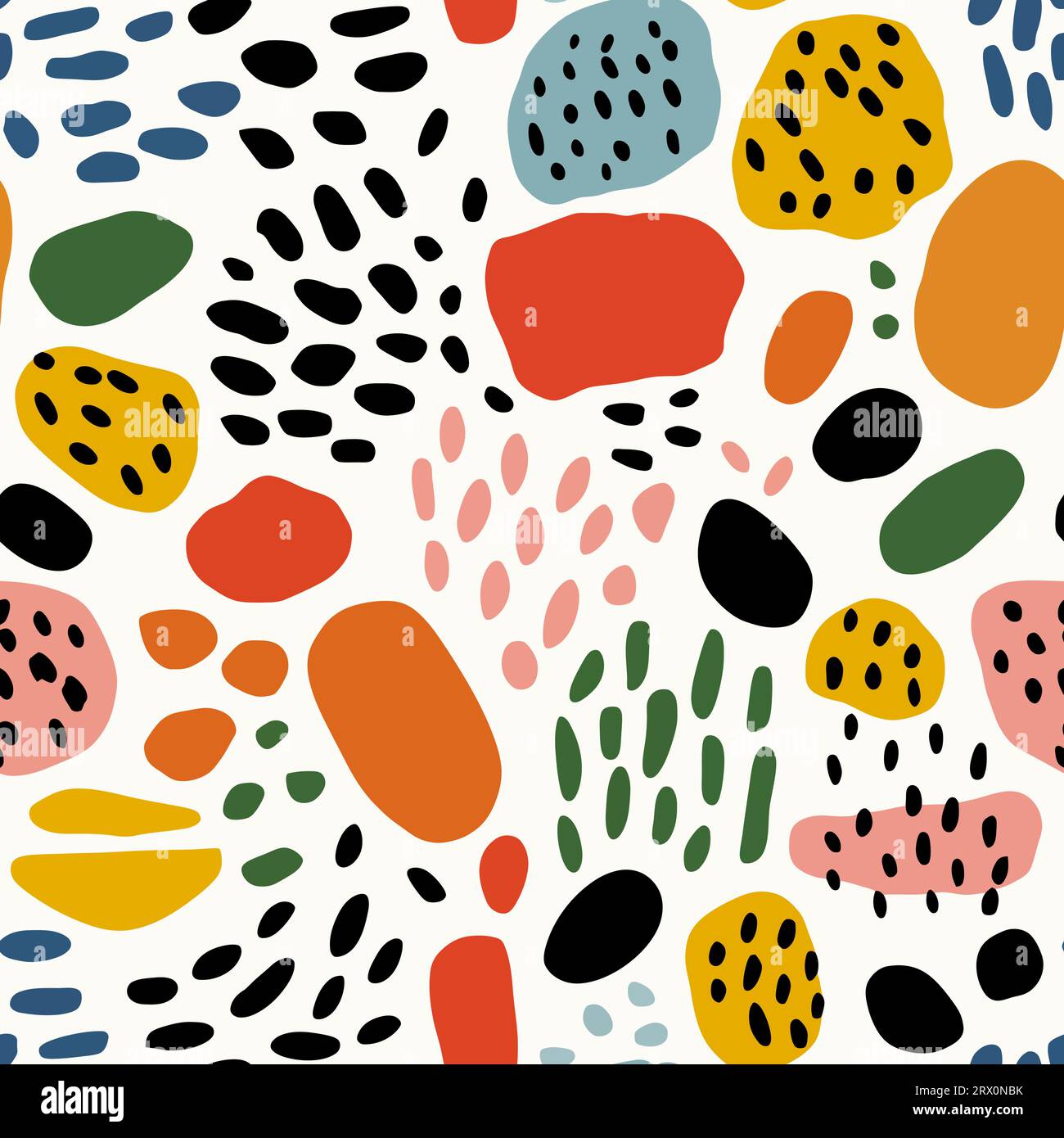 Colorful specks on a white background, flat seamless pattern. Vector ...