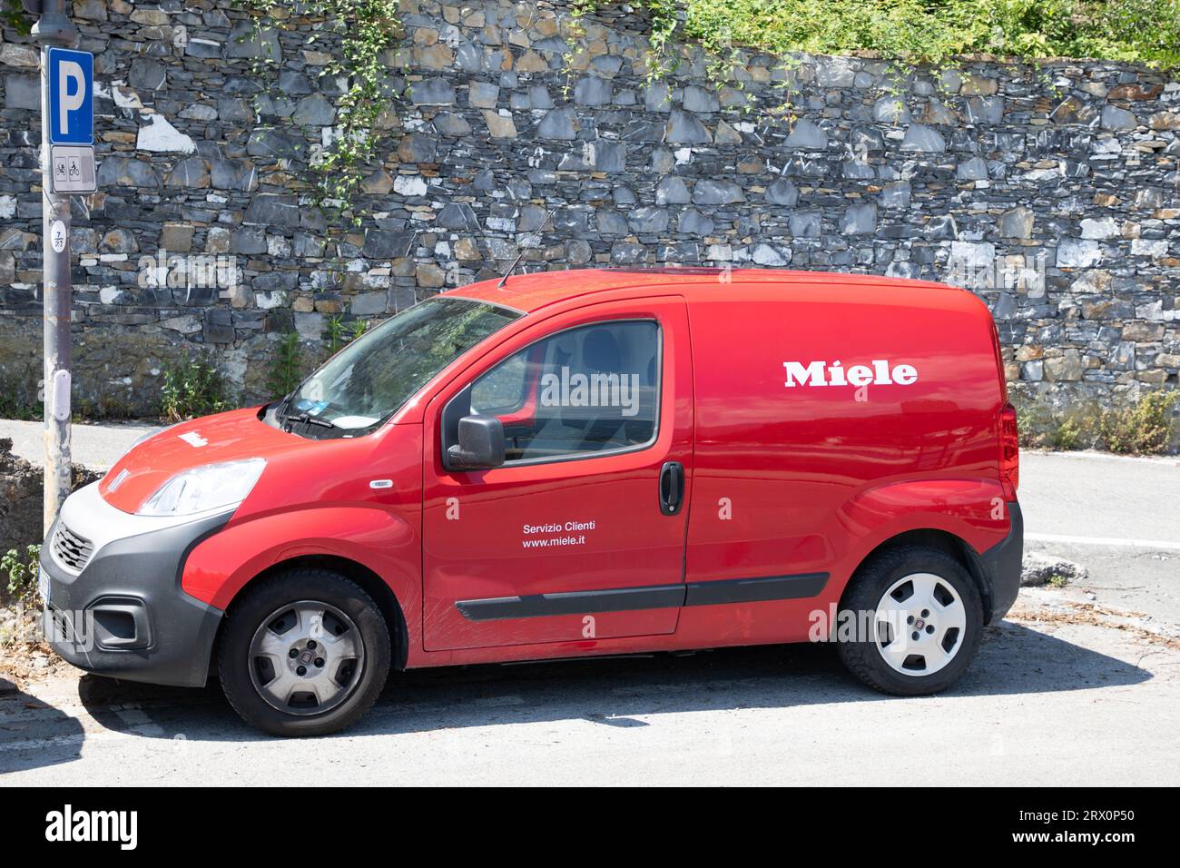 Milan, Italy - 09 18 2023 : Miele logo brand and sign text on service ...