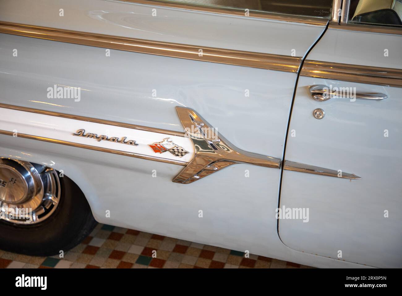 Talmont , France - 09 12 2023 : Chevrolet Impala us full-size car text ...