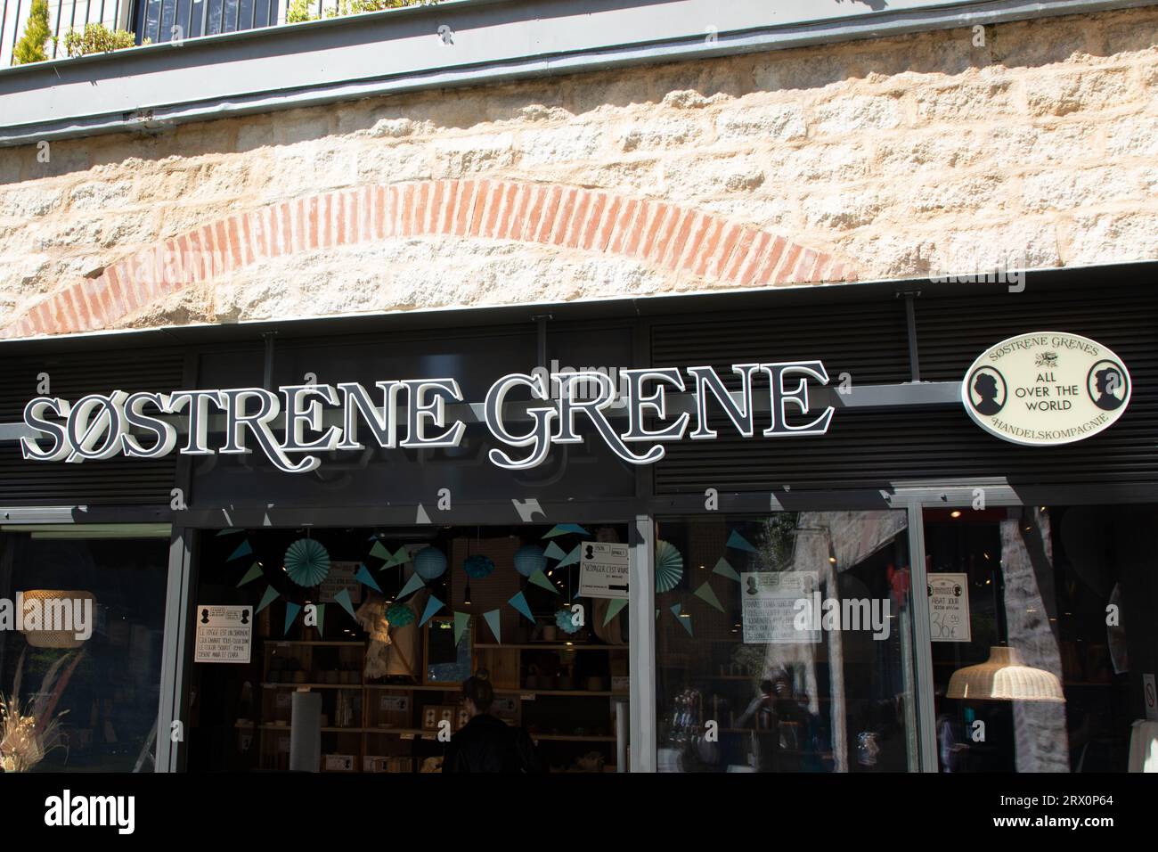 lyon , France - 09 18 2023 : Sostrene Grene logo text and brand sign ...