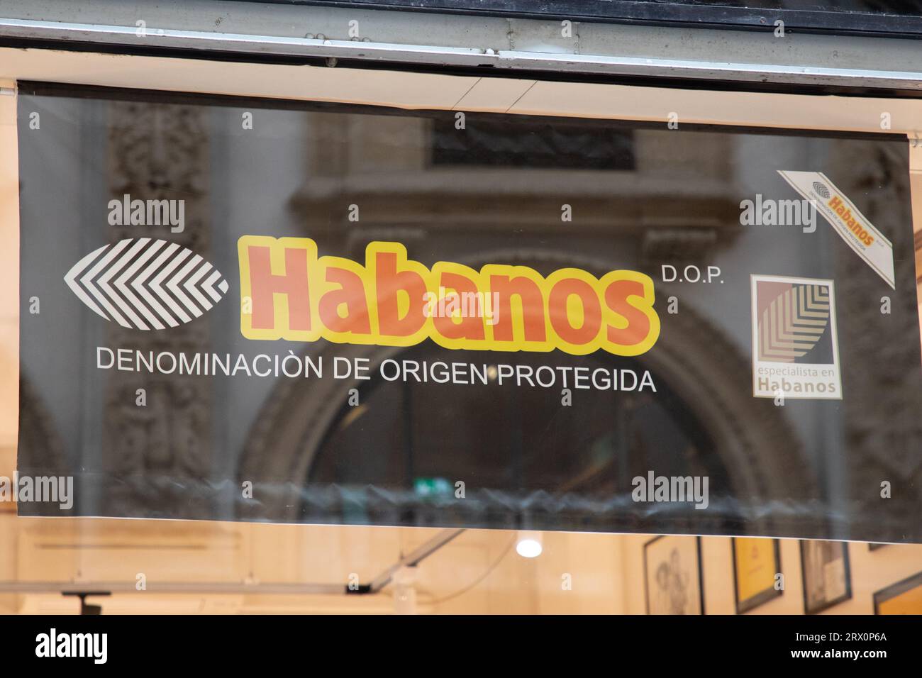 Bordeaux , France - 09 18 2023 : Habanos Cuban manufacte company sign ...