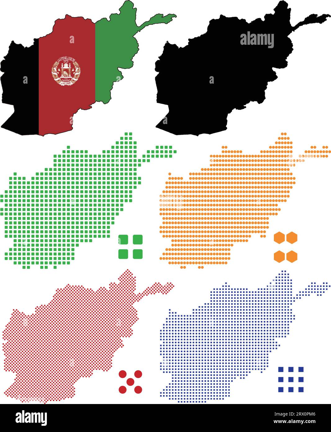 Layered editable vector illustration country map of Afghanistan,which ...