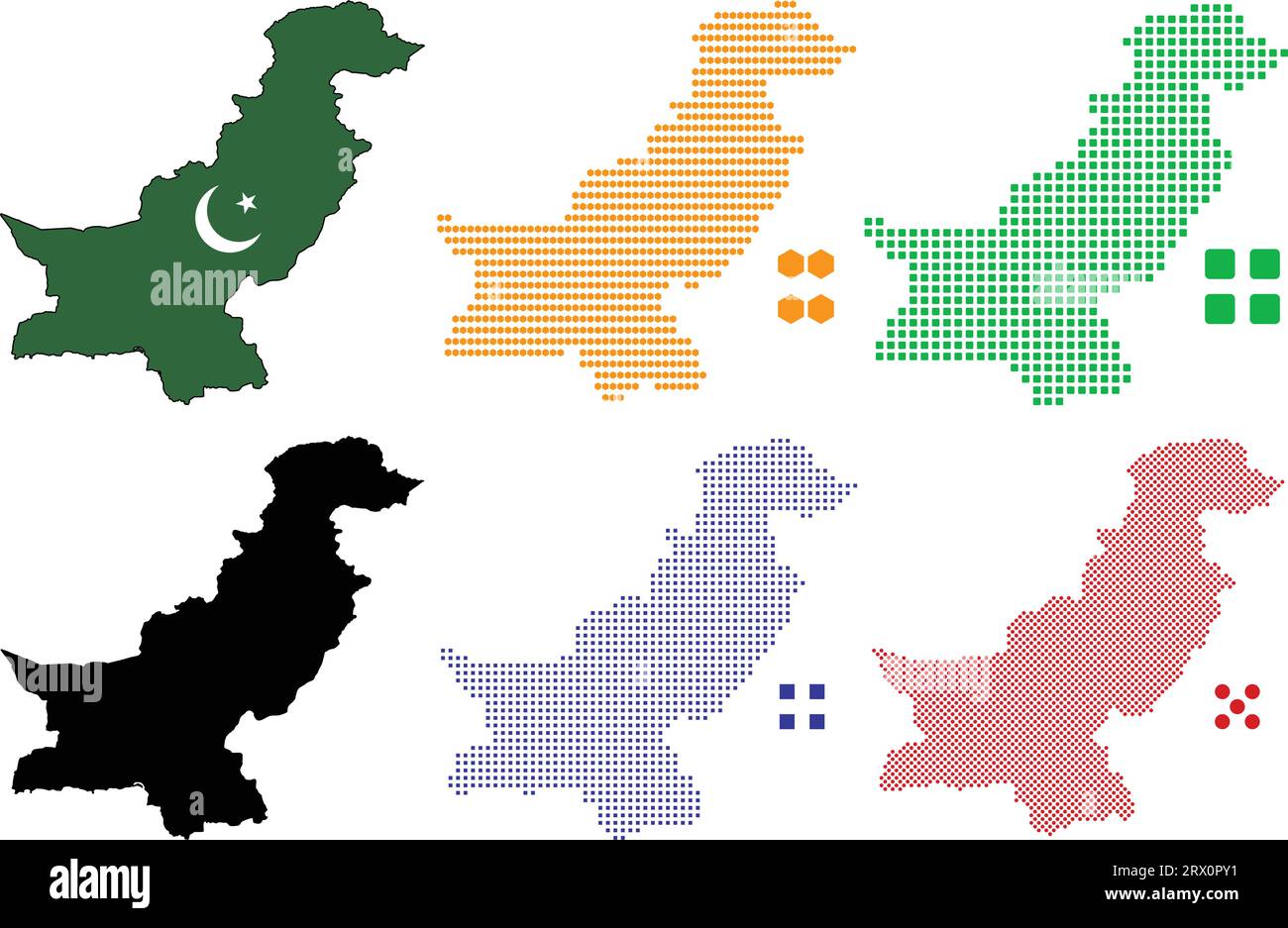 Pakistan editable map hi-res stock photography and images - Alamy