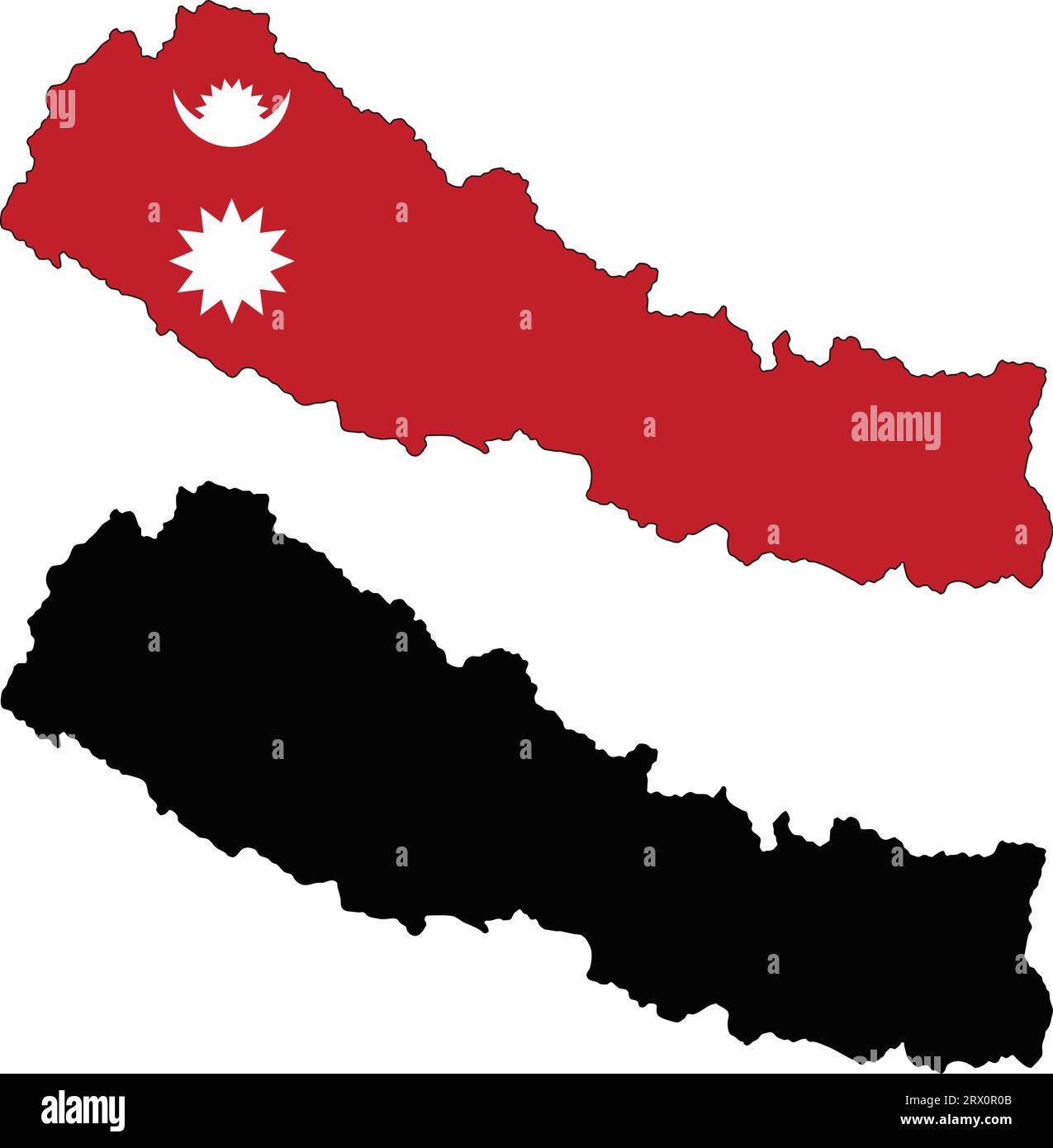 Editable vector nepal country flag Stock Vector Images - Alamy