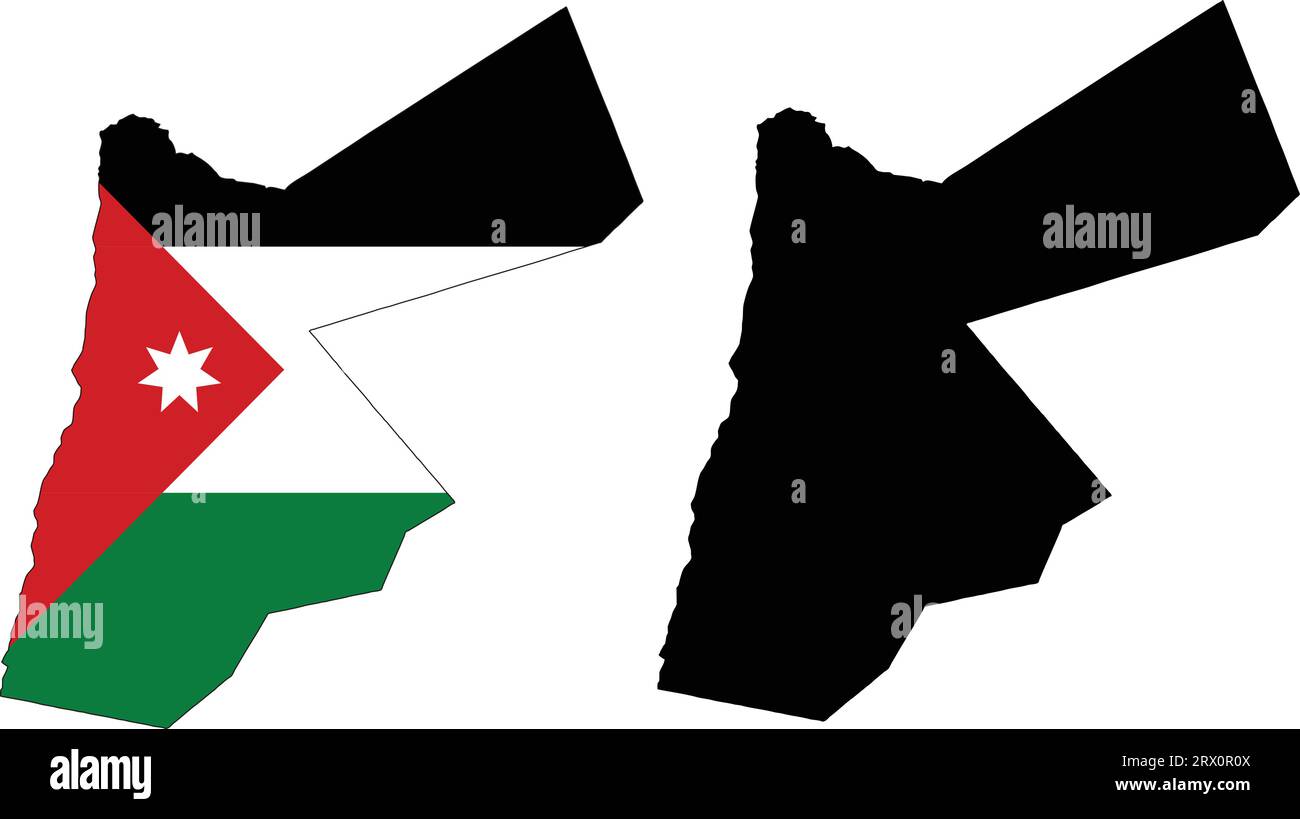 Layered editable vector illustration country map of Jordan,which ...