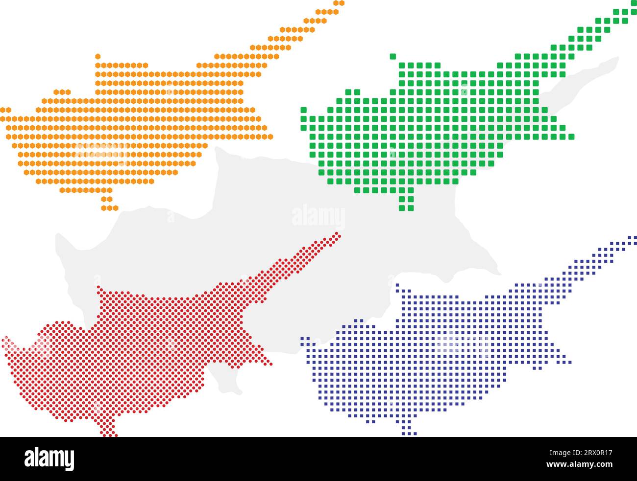 Map of cyprus Cut Out Stock Images & Pictures - Alamy