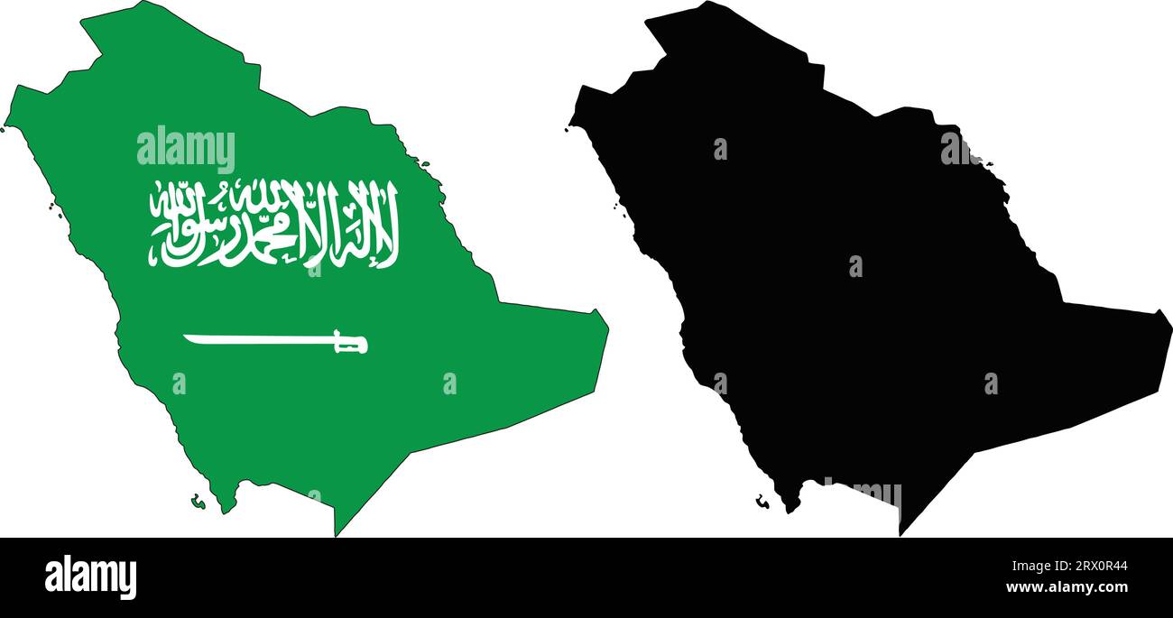 Layered editable vector illustration country map of Saudi Arabia,which ...
