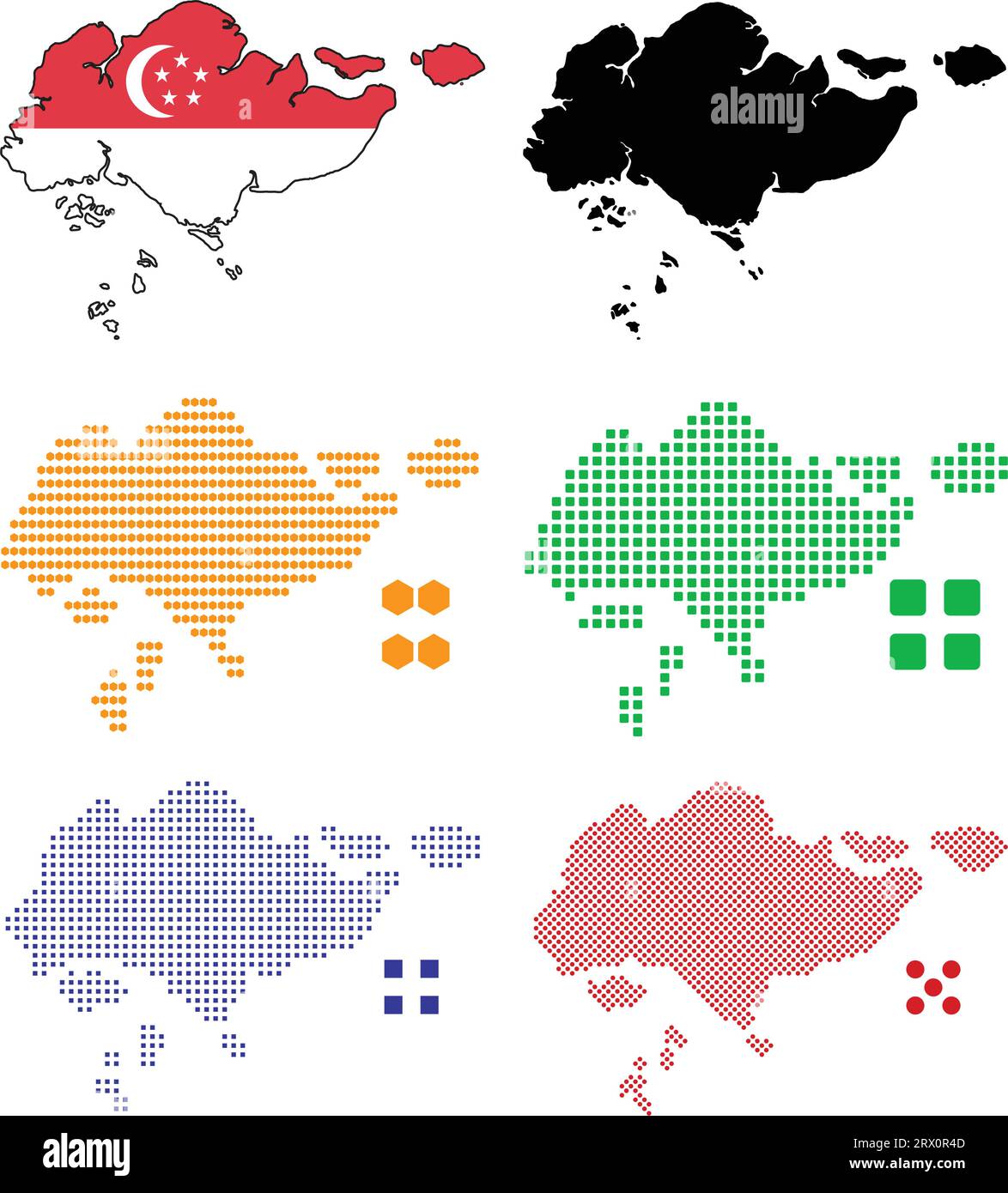 Singapore flag map hi-res stock photography and images - Alamy