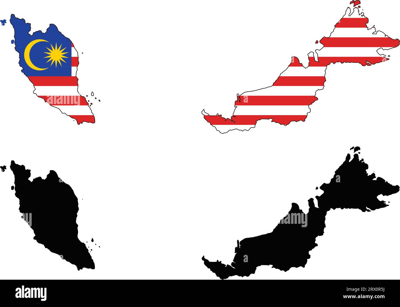 Layered editable vector illustration country map of Malaysia,which ...