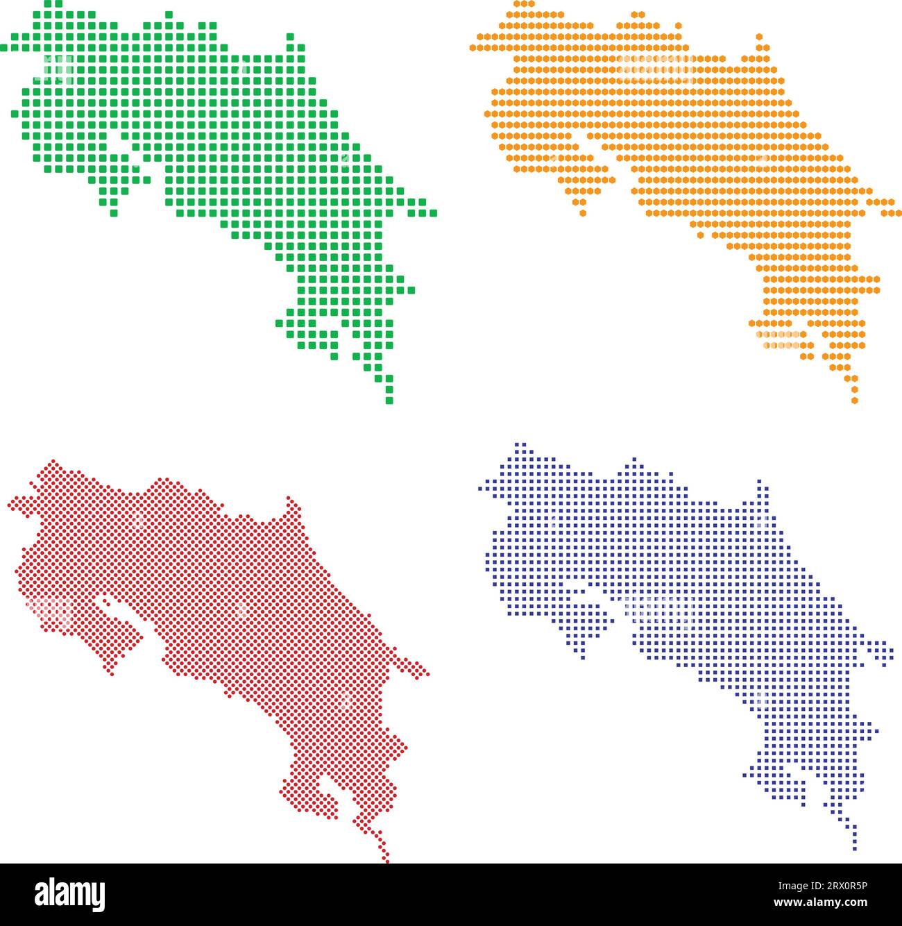 Layered editable vector illustration country map of Costa Rica,which ...
