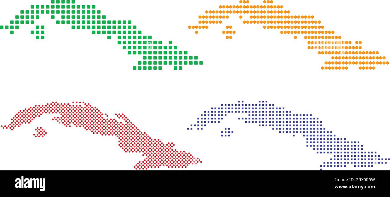 Layered editable vector illustration country map of Cuba,which contains ...