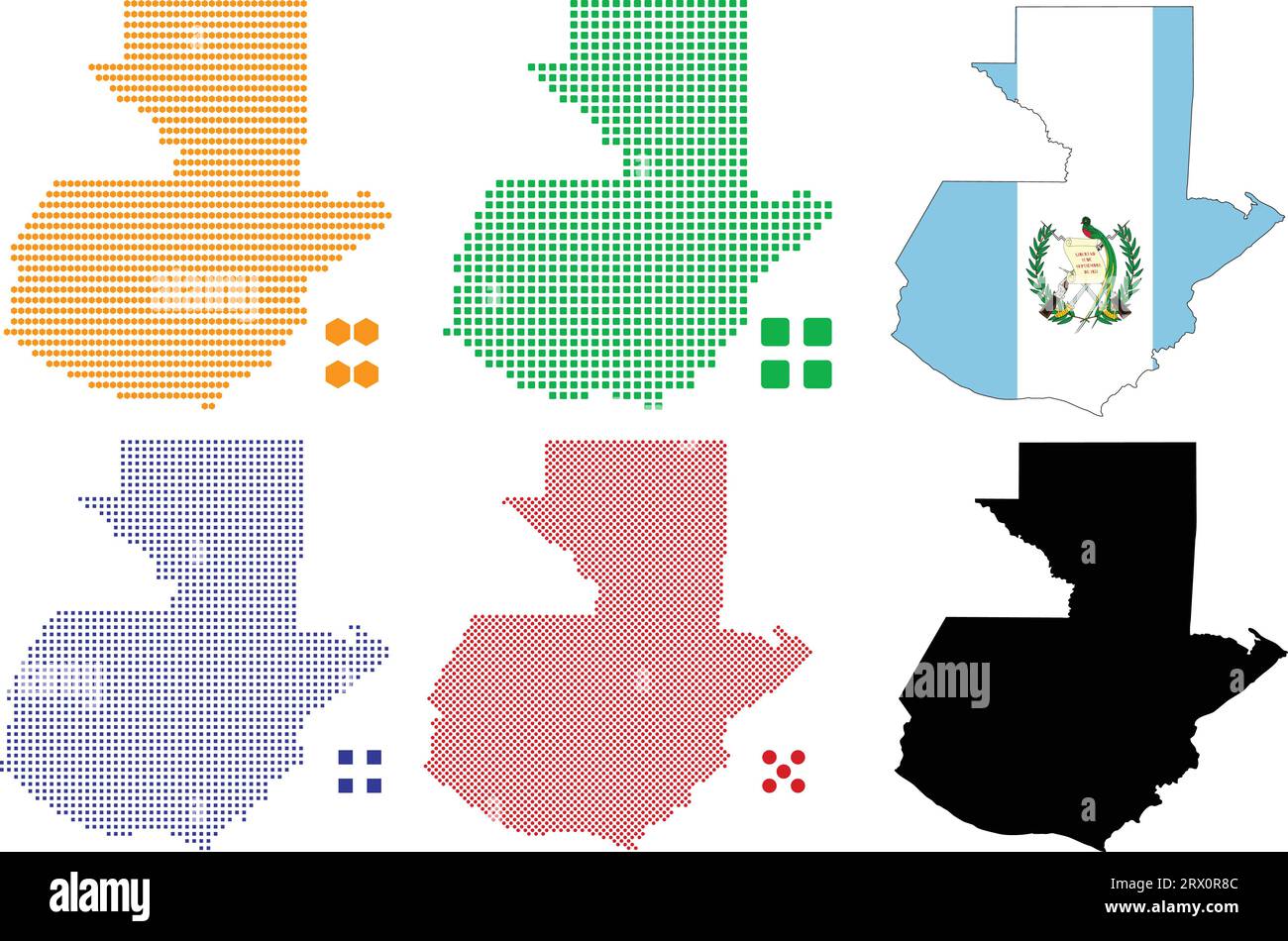 Layered editable vector illustration country map of Guatemala,which ...