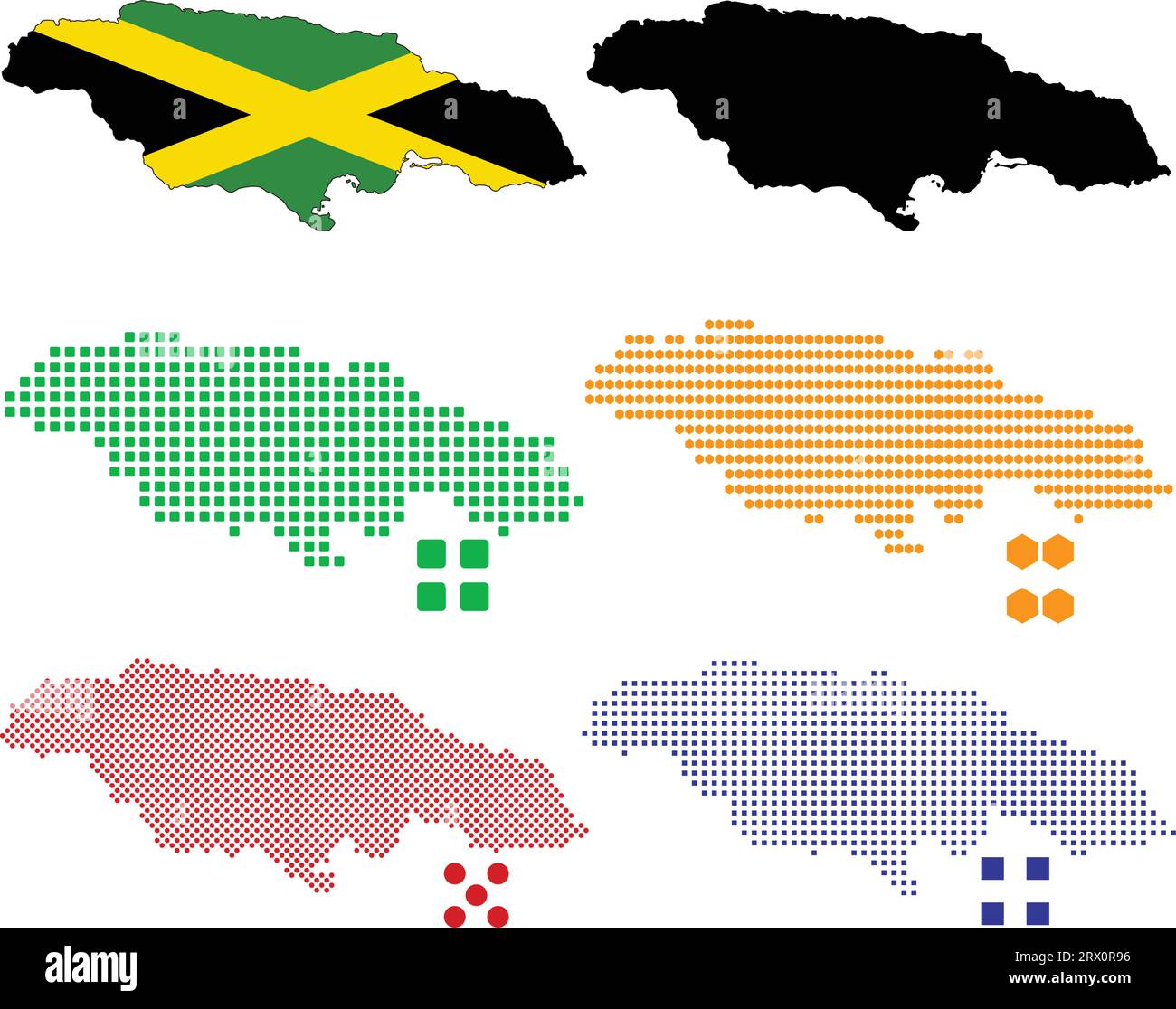 Layered editable vector illustration country map of Jamaica,which ...