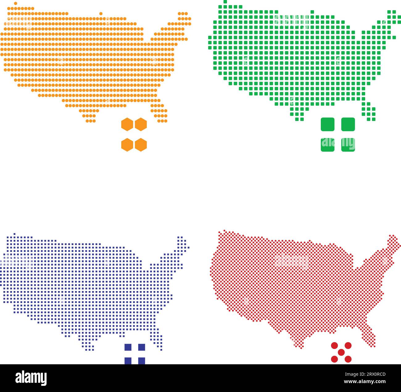 Layered editable vector illustration country map of United States,which ...