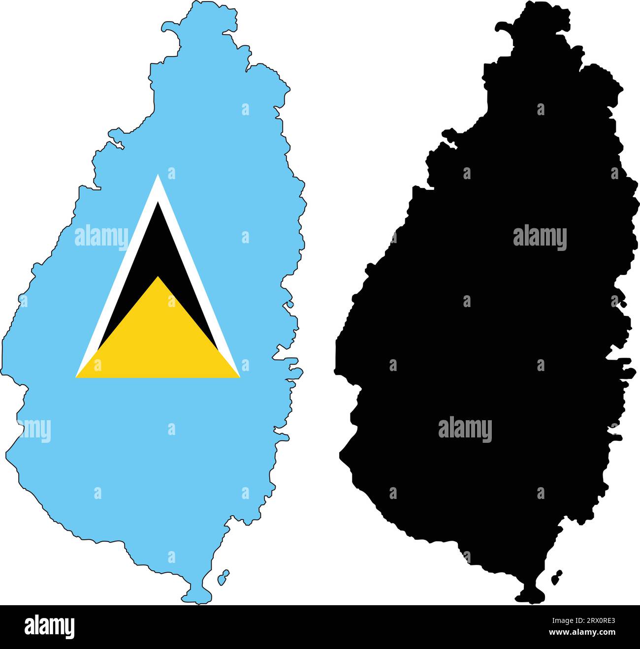 Saint lucia flag background Stock Vector Images - Alamy