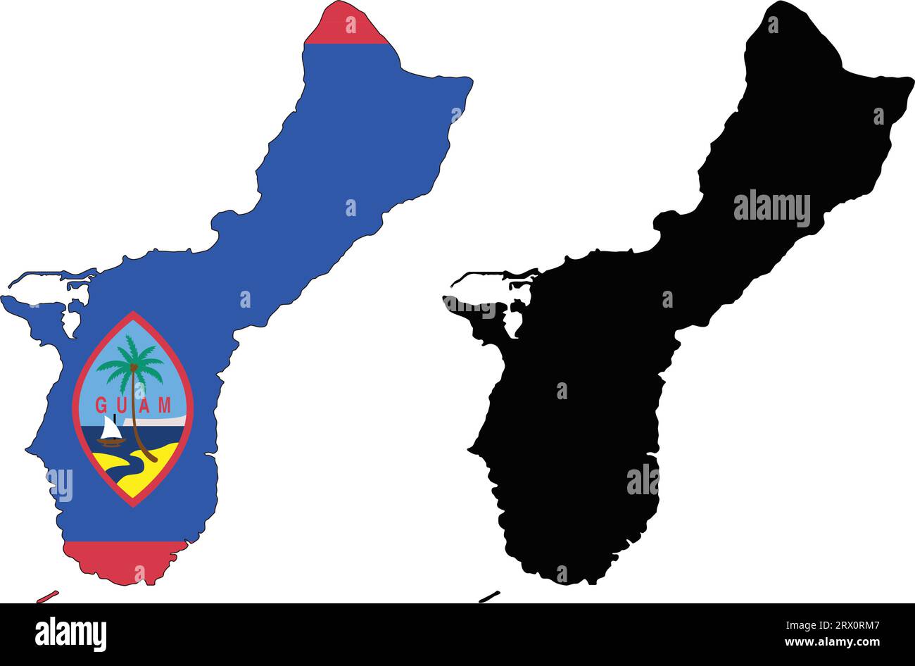Guam map Stock Vector Images - Alamy