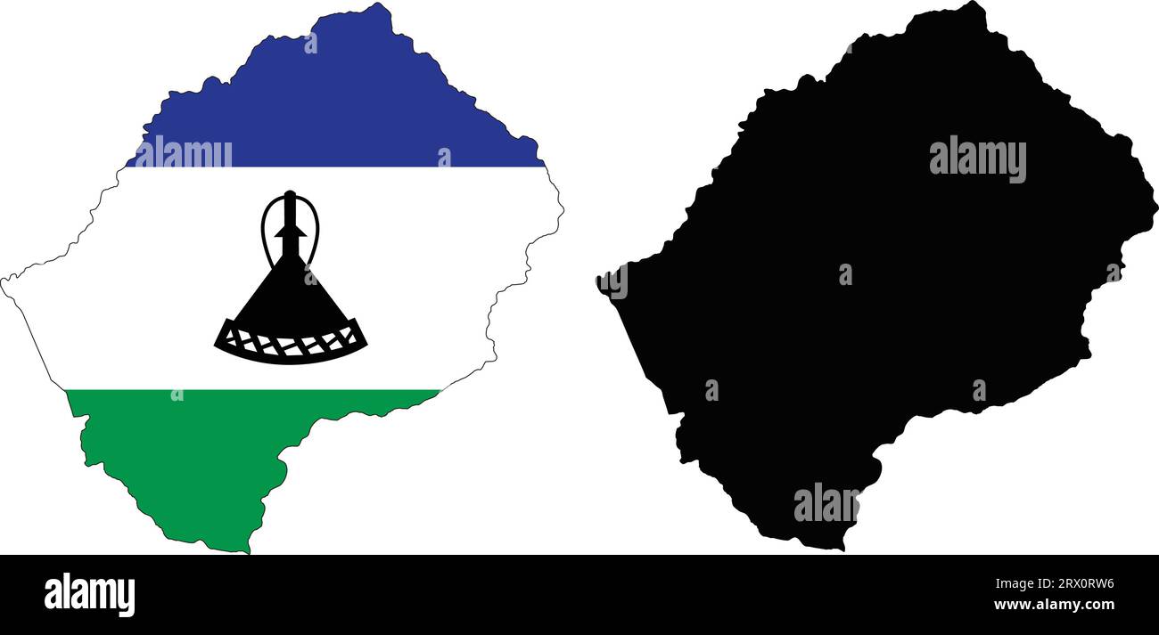 Layered editable vector illustration country map of Lesotho,which ... Layered editable vector illustration country map of Lesotho,which ...
