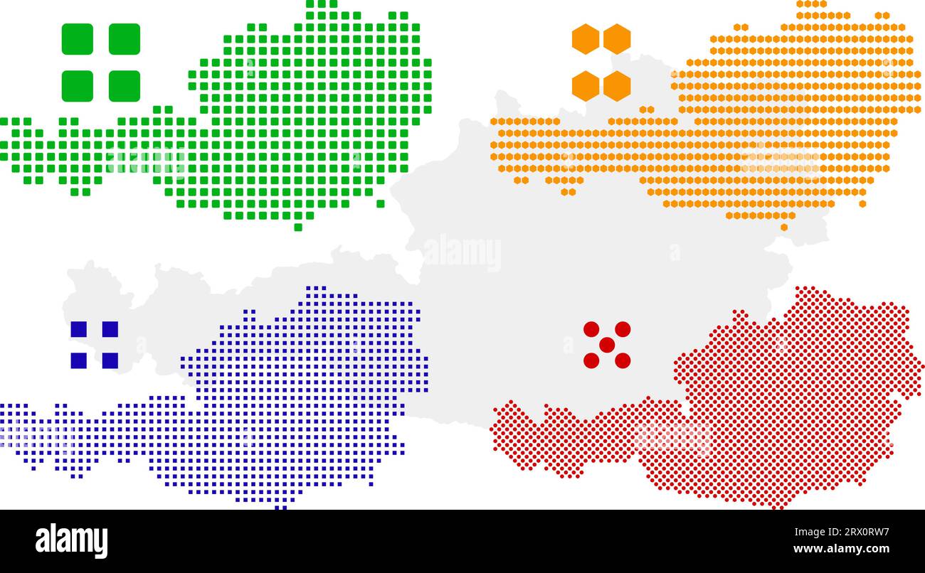 Layered editable vector illustration country map of Austria,which ...