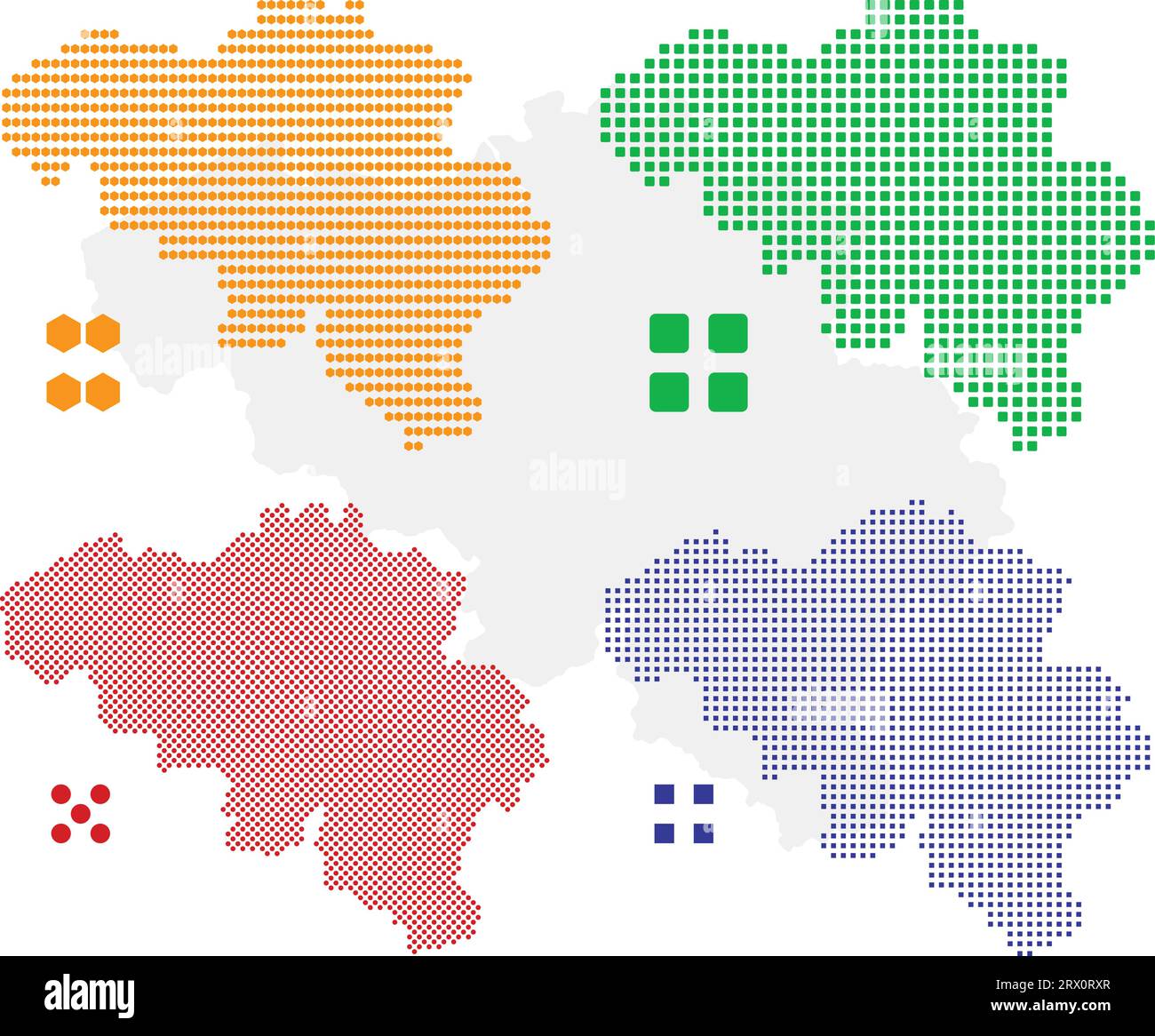 Layered editable vector illustration country map of Belgium,which ...