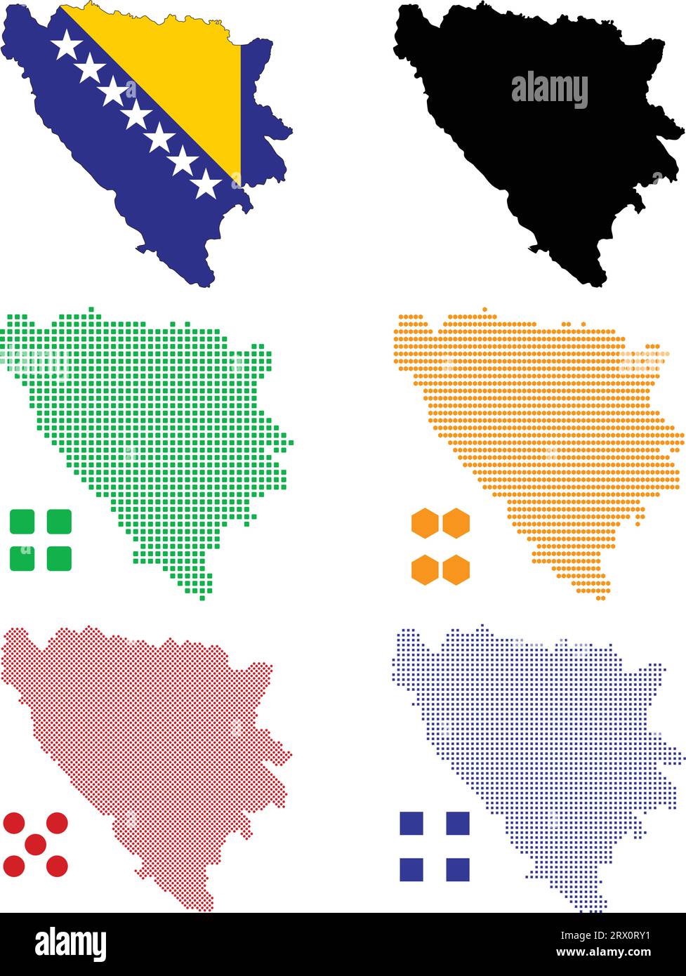 Layered editable vector illustration country map of Bosnia,which ...