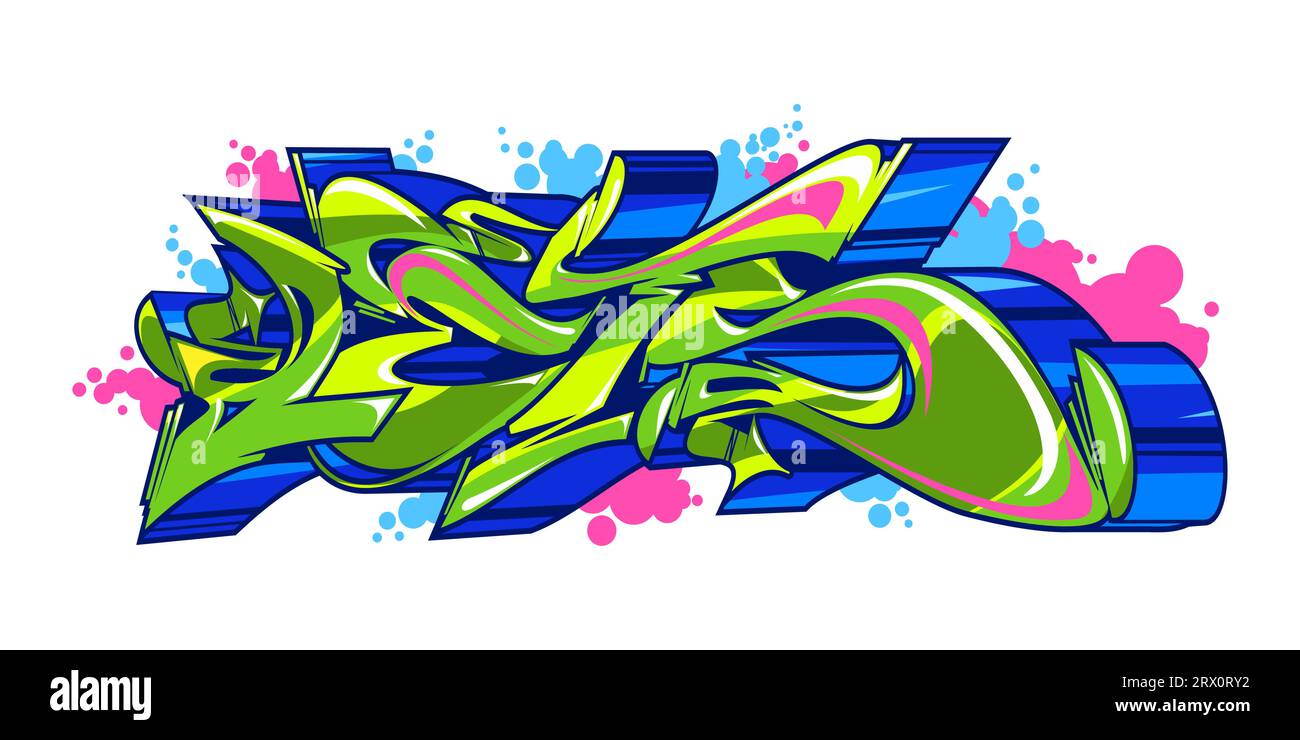 Abstract Urban Graffiti Street Art Word Lettering Vector Illustration ...
