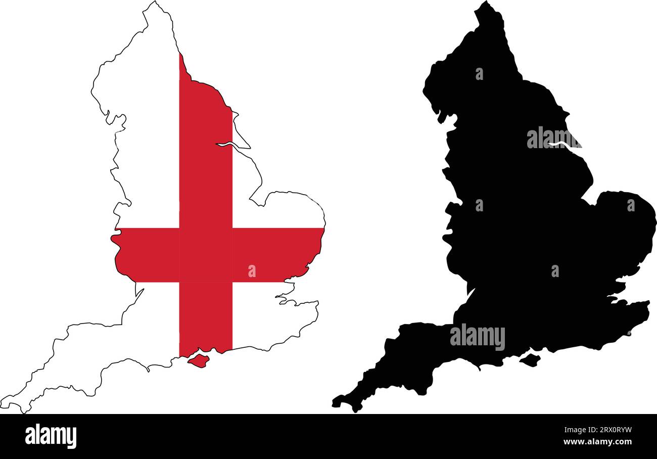 Layered editable vector illustration country map of England,which ...