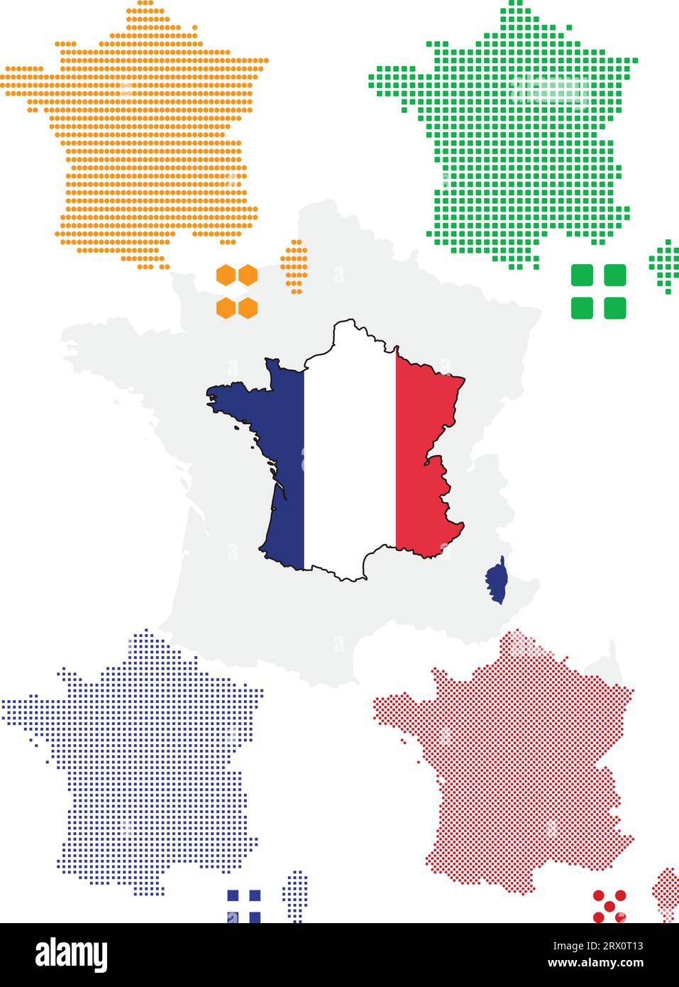 Layered editable vector illustration country map of France,which ...