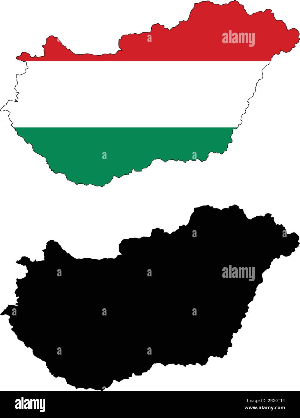 Layered editable vector illustration country map of Hungary,which ...